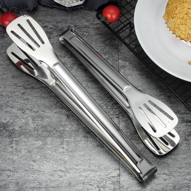 METAL TONG FOOD SERVING HEAT RESISTANT 9" TONGS COOKING KITCHEN TOOL ...