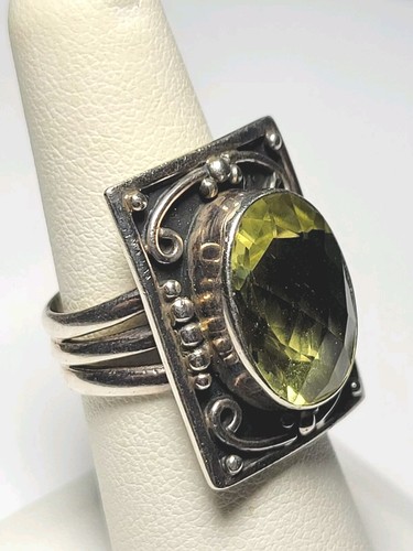 Nicky Butler designer ltd ed Sterling Silver yellow quartz ring sz 6.5 ...