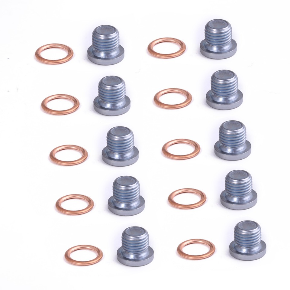 10Pcs Engine Oil Drain Plug & Gaskets For VW Golf Passat AUDI A3 A4 | eBay
