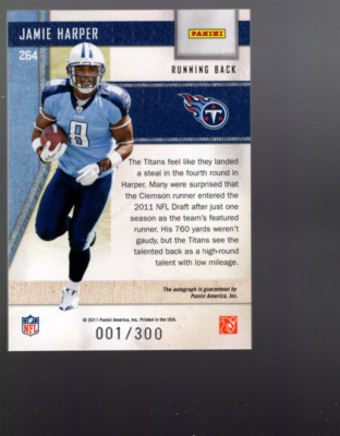 A2278- 2011 Panini Threads #264 Jamie Harper RC Auto /300 - NM-MT Titans | eBay