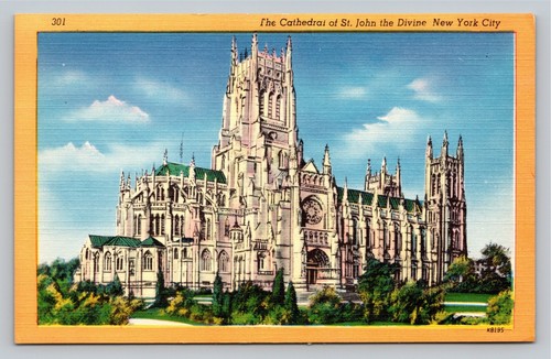 New York City NY The Cathedral St John Devine Alfred Mainzer Old Unused ...