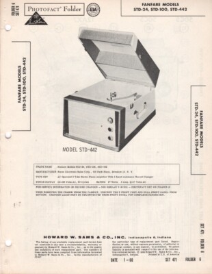 Fanfare- Model STD-24/100/442 - Record Changer - Original Service ...