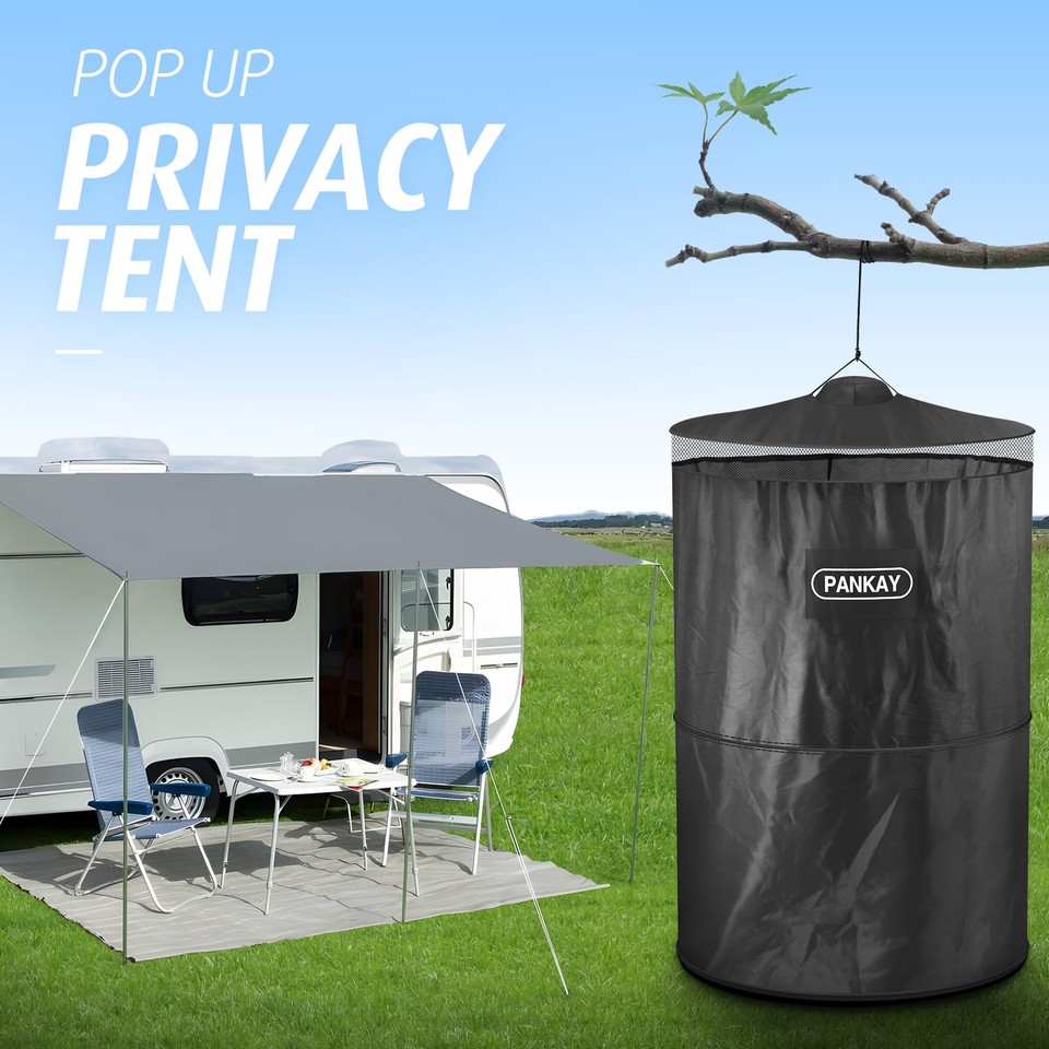 PANKAY Pop Up Privacy Tent Portable Outdoor Camping Bathroom Toilet ...