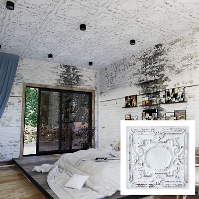 Ceiling tile Vintage Embossed Tin Ceiling Tiles for Cafe Decor PL15 ...