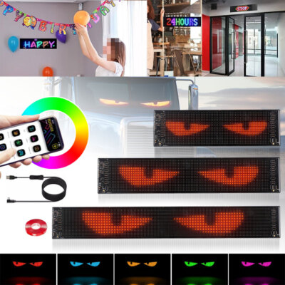 LED RGB Car Eye Sign Animation Matrix USB Panel DIY Programmable ...