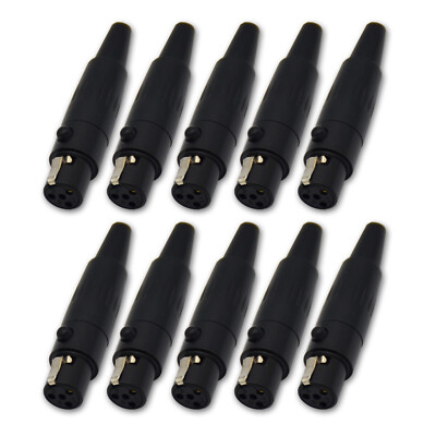 4 pin Female plug Mini XLR Audio Microphone connector MIC Adapter Tini ...