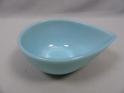 Vintage Fire King Turquoise Blue Delphite 6 1/2 Teardrop Mixing Bowl ...