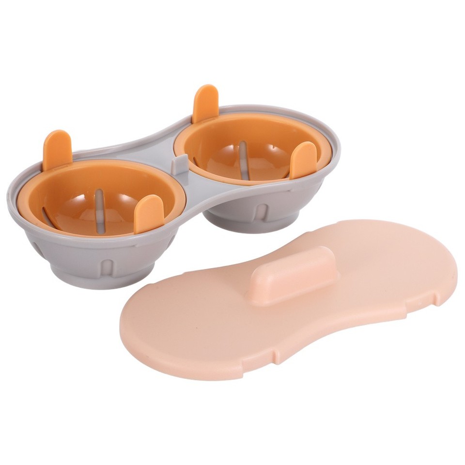 Poached Egg Cooker - 2 Eggs Microwave Poacher - Microwave Food Steamer ...