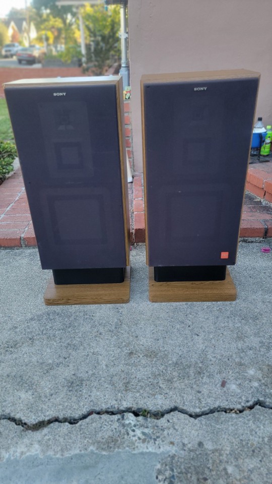 Sony APM-615 Pair Vintage Stereo Speakers 300 Watts HiFi Square ...