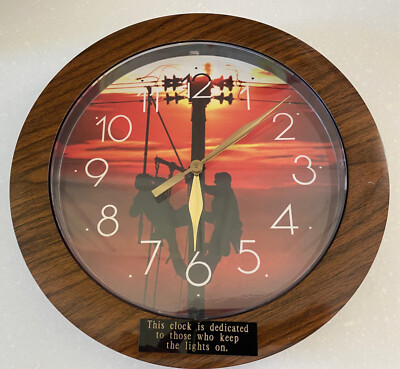 Power Lineman Clock with Dedication | eBay