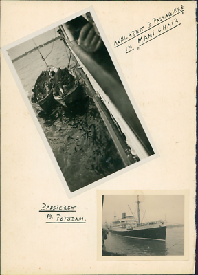 Passieren ss potsdam. ocean liner ss potsdam vintage silver print ...