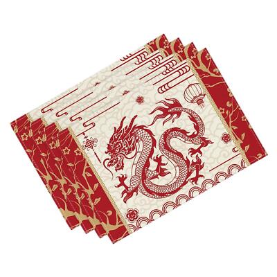 Chinese New Year Placemats Set of 4, 2024 Dragon Table Mats, | eBay ...