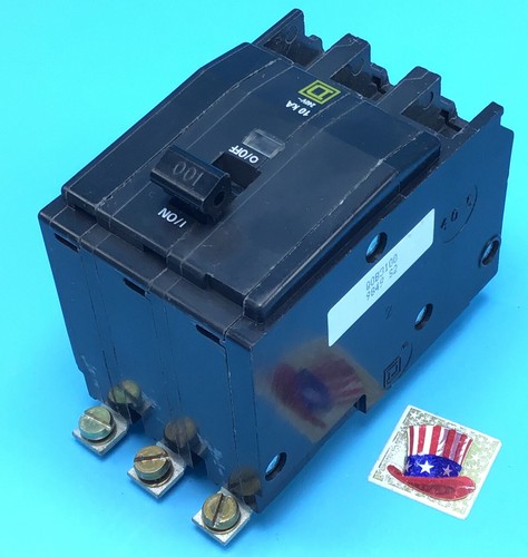 New Circuit Breaker Square D QOB3100 3 Pole 100 Amp 240V 10kA Bolt On ...