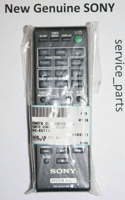 Sony Rm-amu186 System Audio Remote Control Mhc-ec919ip Mhcec919ip for ...