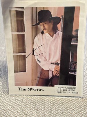 Tim McGraw Signed Autographed 8x10 Photo 1996!!!!!! | eBay