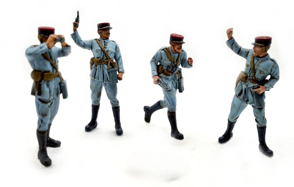 WwI French Army Command Scenario 8 Officers 1/35 Scale Model Kit Resin ...