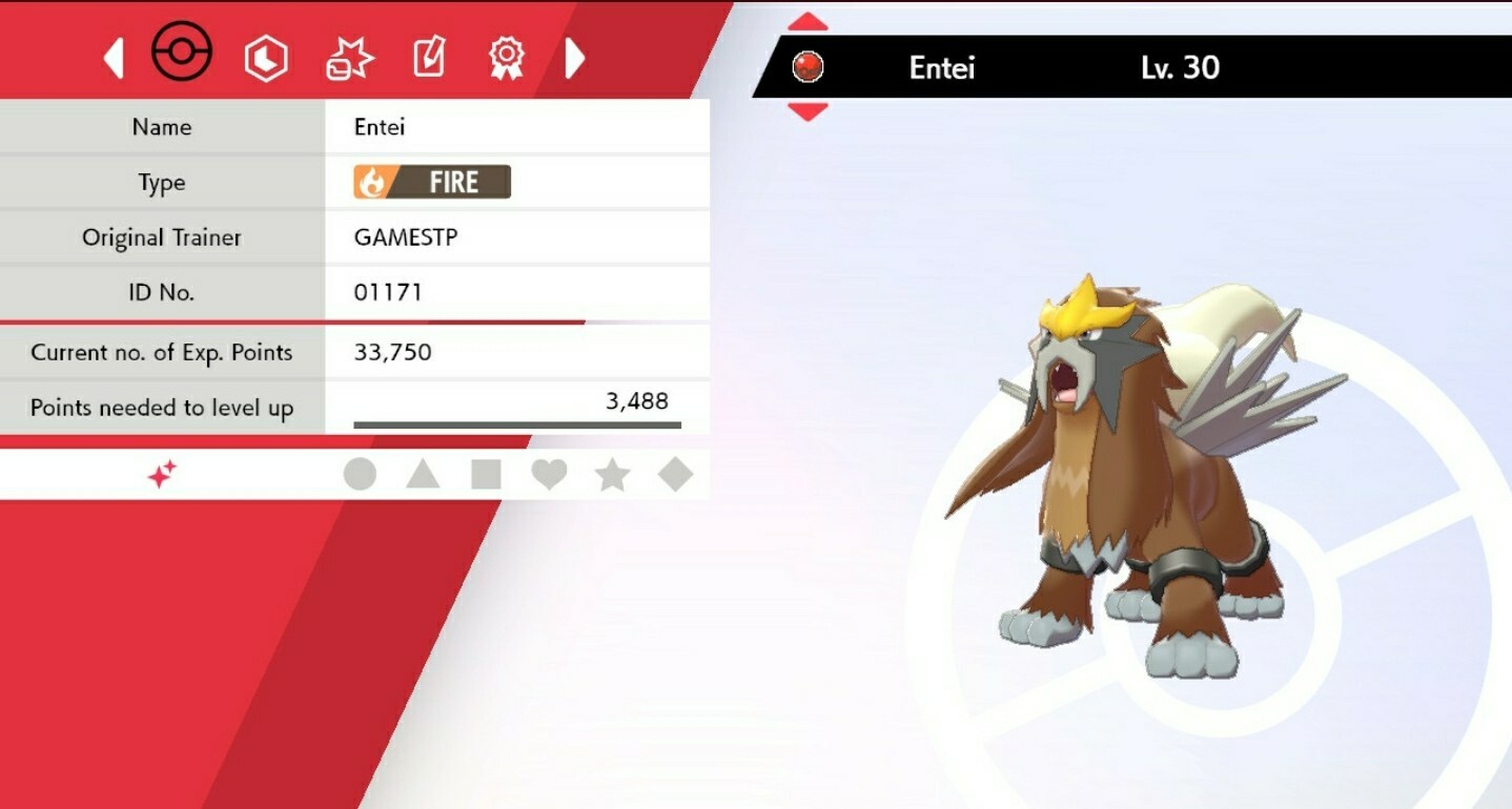 Shiny Event Entei For Pokémon Sword & Shield | eBay