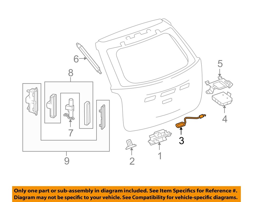 CHEVY EQUINOX GMC TERRAIN TAILGATE RELEASE SWITCH BUTTON 2010-2017 ...