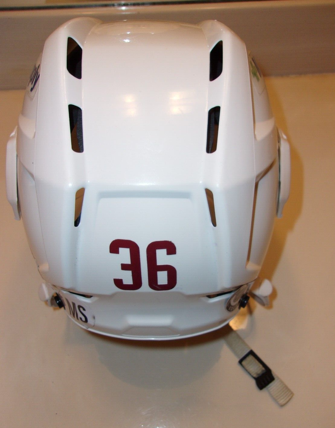 ARIZONA COYOTES Christian Fischer game-worn #36 helmet 2022 w/ Matt ...