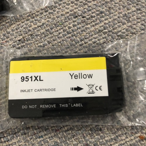 HP 951XL Yellow Printer Ink Cartridge OfficeJet InkJet New 4 Cartridges ...