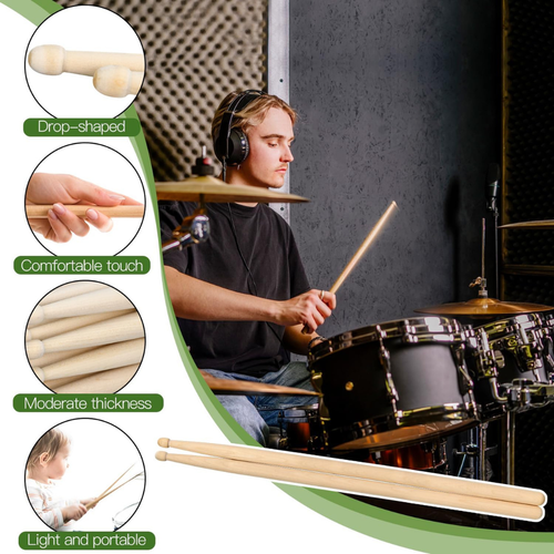 Drum Sticks, 2 Pair 5A Maple Drumsticks - made of hard maple wood | eBay
