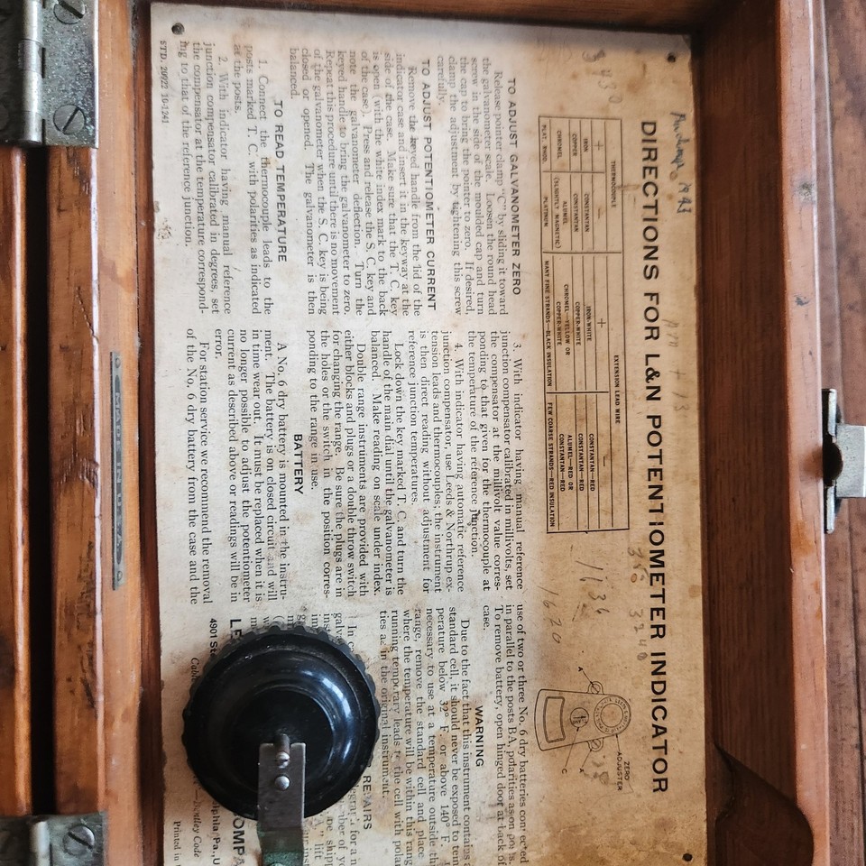 Antique Leeds & Northrup Multiple Range Potentiometer Indicator — Solid ...