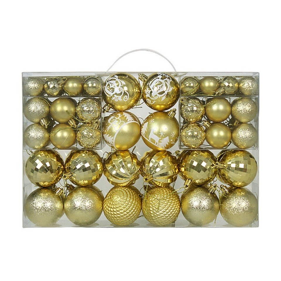 100pcs Plastic Material Christmas Ball Hanging Ornament Party ...