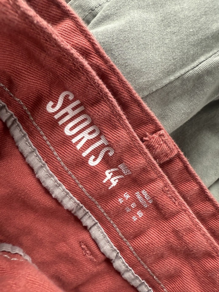 Men's Red Chino Shorts F And F Tesco Waist W44 Large Florence And Fred ...