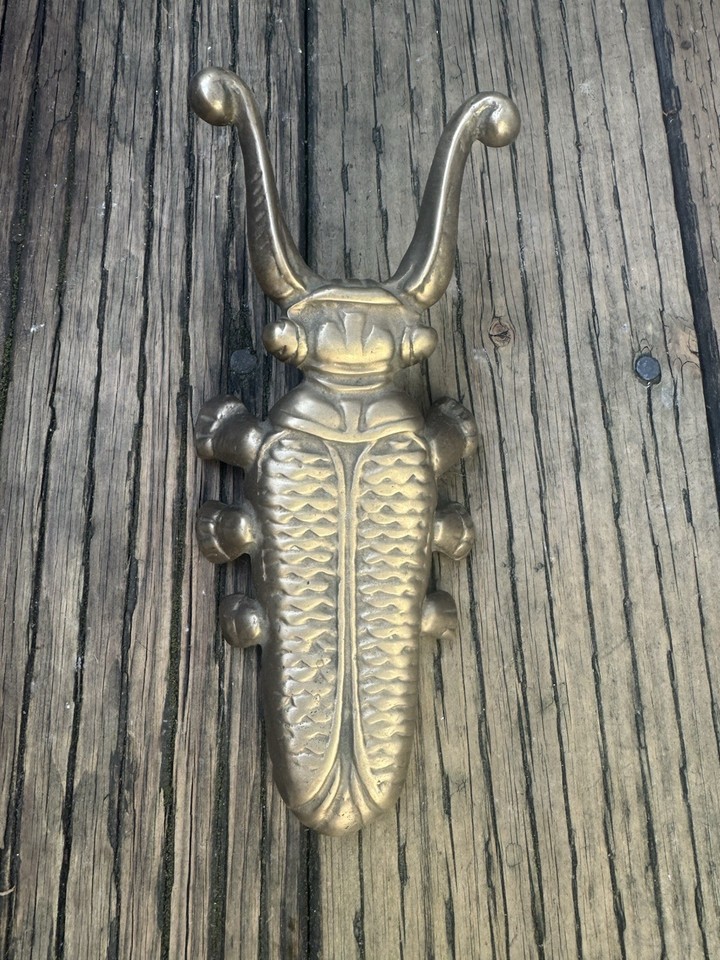 Cast Brass Beetle Scarab Bug Boot Jack Bootjack doorstop Antique ...