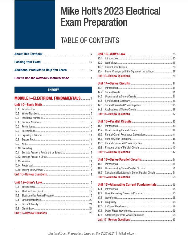 Mike Holt's 2023 Electrician Exam Prep Book & Journeyman Simulated Exams | eBay