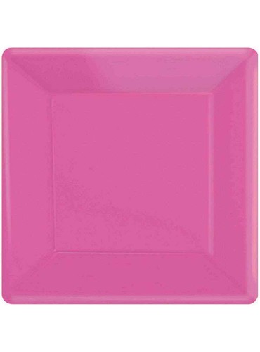 Bright Pink 26cm Square 20 Pack Paper Plates | eBay