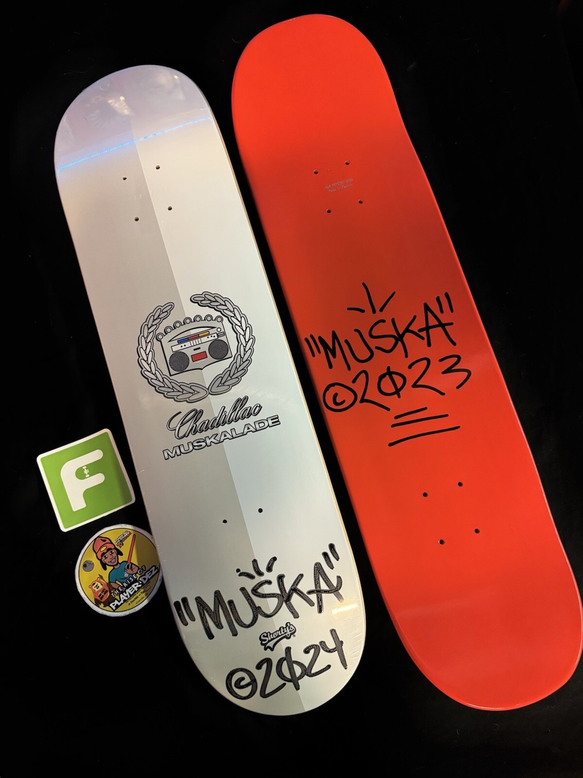 RARE LOT of 2 SIGNED Chad Muska Chadillac Muskalade Shorty’s Skateboard ...