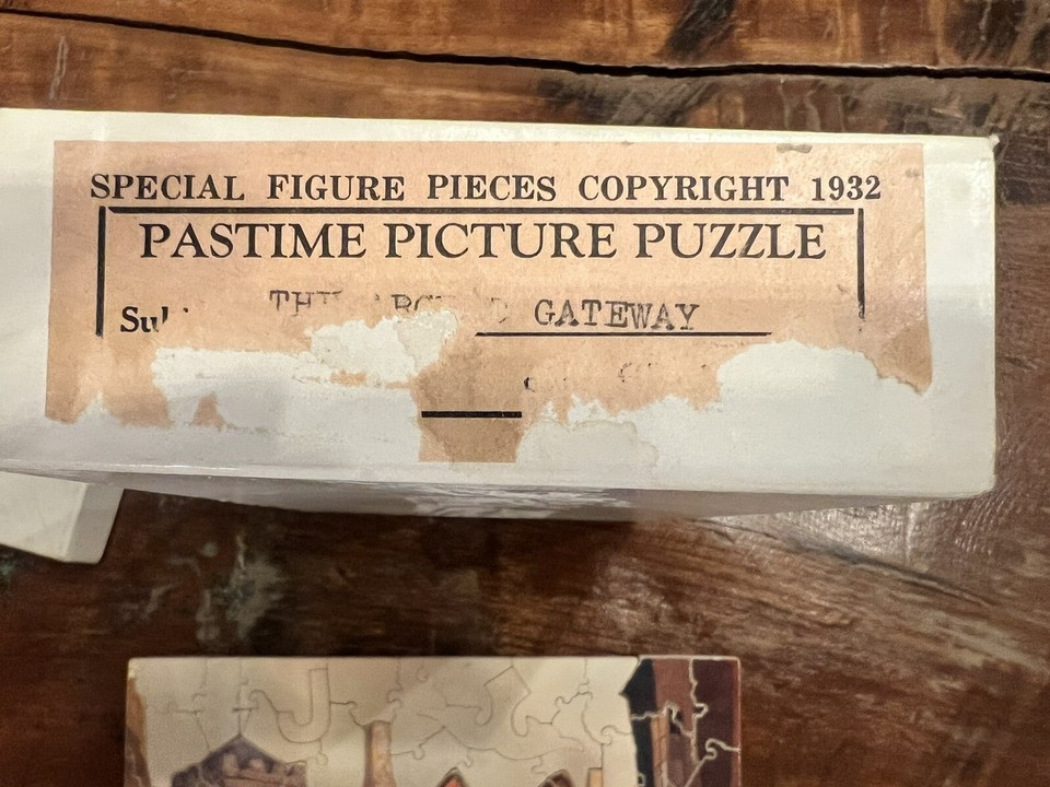 Veg 1932 Parker Brothers Pastime Puzzle 77 Wooden Pieces Complete In ...