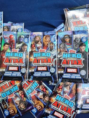 1000 x Topps Marvel Tcg cards sealed Hero Attax 2022 booster pack hobby ...