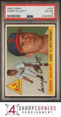1955 TOPPS #137 HARRY ELLIOTT RC CARDINALS PSA 6 | eBay