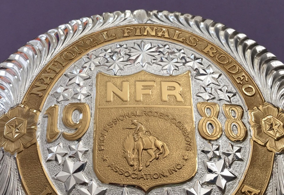 Vintage Awesome NOS NIB 1988 NFR Las Vegas Premium GIST Rodeo Trophy ...