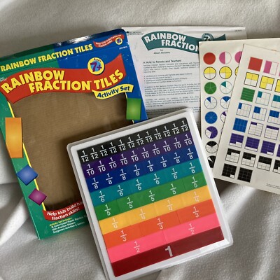 NEW NIB Rainbow Fraction Tiles Math Manipulative Learning Resource ...