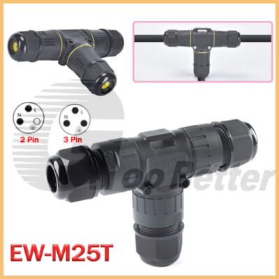2 3 4-Polig T-Muffe Wasserdicht Kabelverbinder IP68 Erdkabel Dosen ...