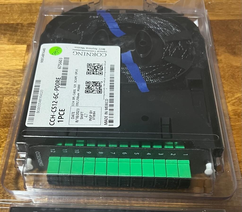 Corning CCH-CS12-6C-P00RE Pigtail Splice Cassette for sale online | eBay