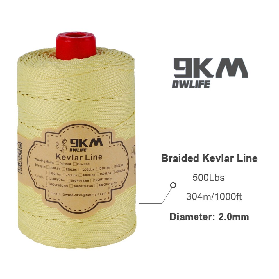 100% Kevlar String 40lb-5000lb Fishing Assist Cord Strong Rope Made ...