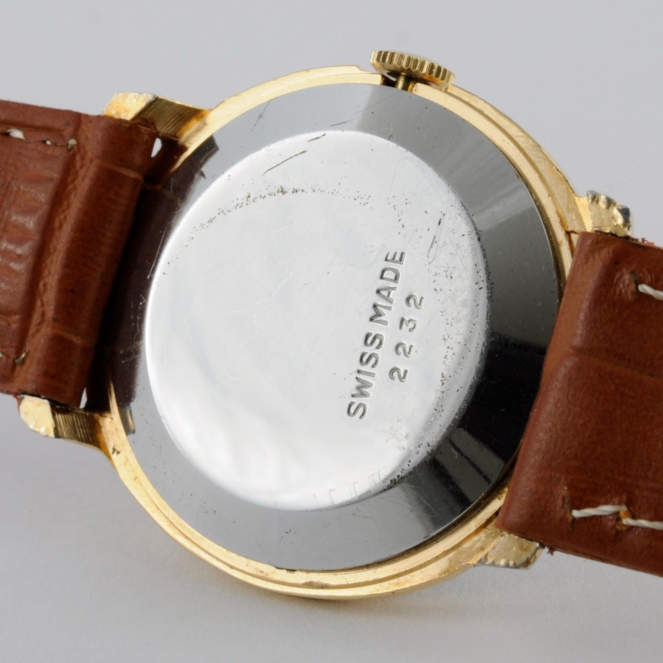 GORGEOUS NOS FERO FELDMANN WATCH MINT ORIGINAL DIAL MANUAL WIND GOLD ...