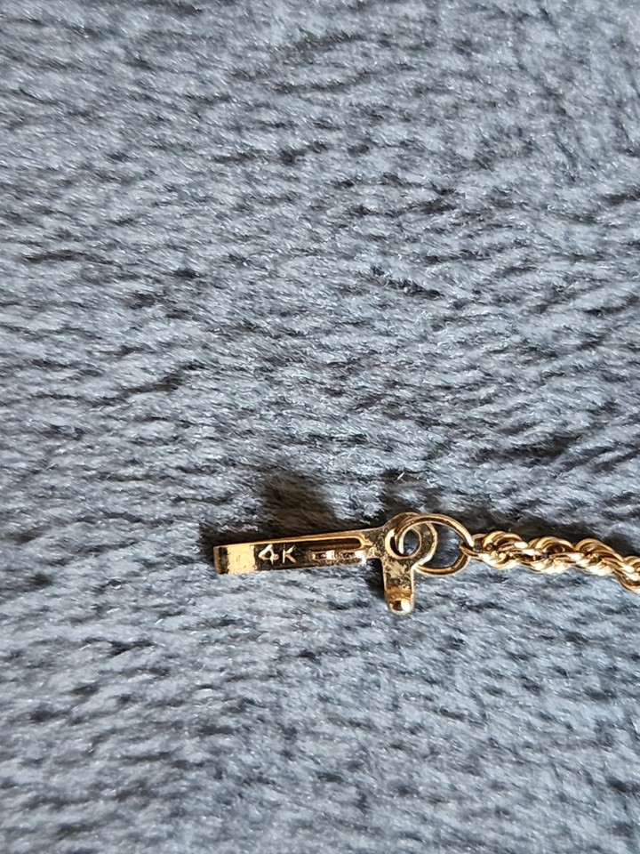 Vintage 14K Gold Rope Chain Necklace 20” Long 4.19 Grams | eBay