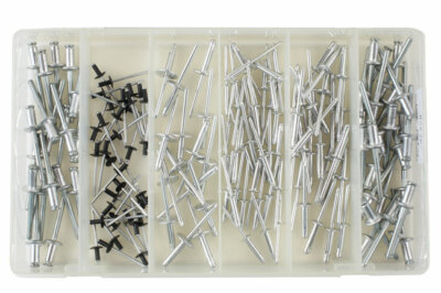 35996 - Metal bodyshop fixings Asstd Metal Trim Rivets - 150 Pieces ...