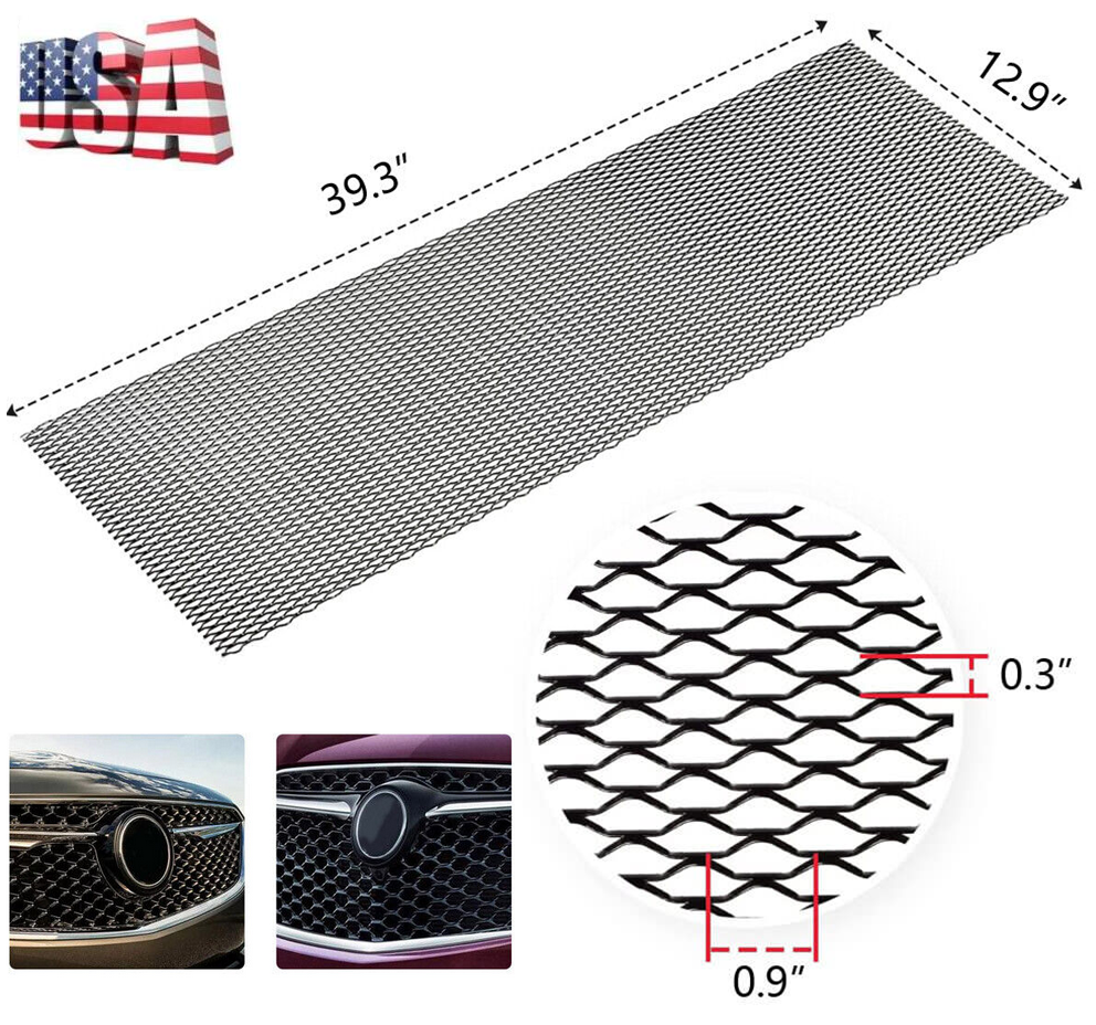 40 x13'' Universal Mesh Grill Cover Car Front Bumper Fender Hood Vent ...