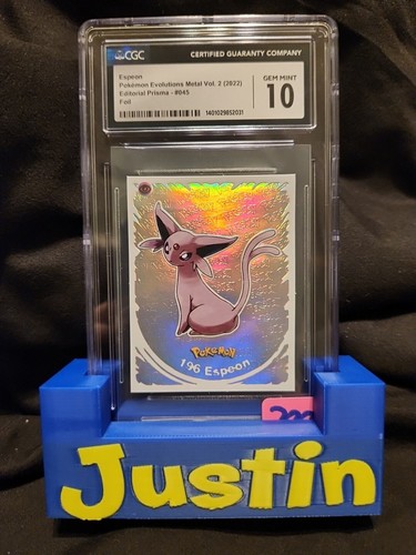 2022 POKEMON Sticker EP #045 Espeon Johto PERU Prisma CGC 10 gem Mint ...