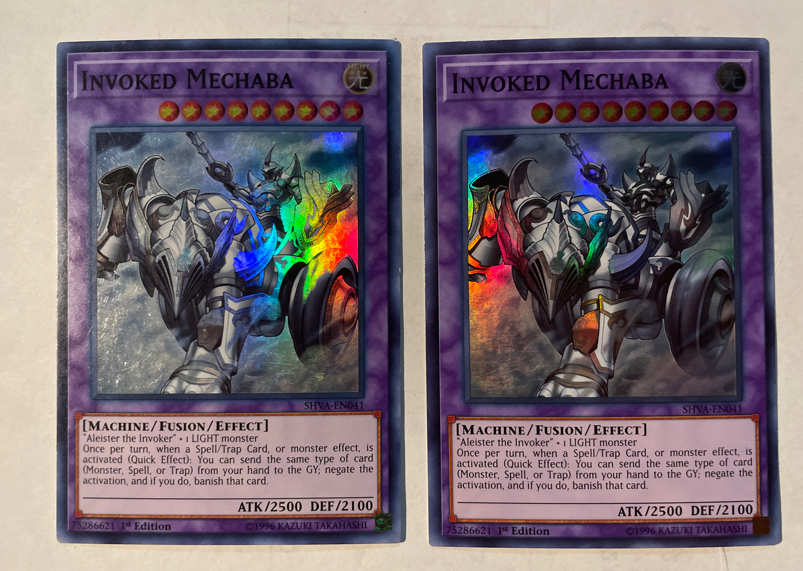 2X Yu-Gi-Oh! TCG Invoked Mechaba Shadows in Valhalla SHVA-EN041 1st ...