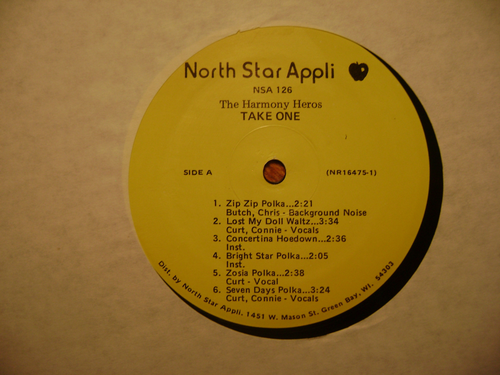 NORTH STAR LP RECORD/HARMONY HEROES/TAKE ONE/NR MINT VINYL WISC POLKA ...