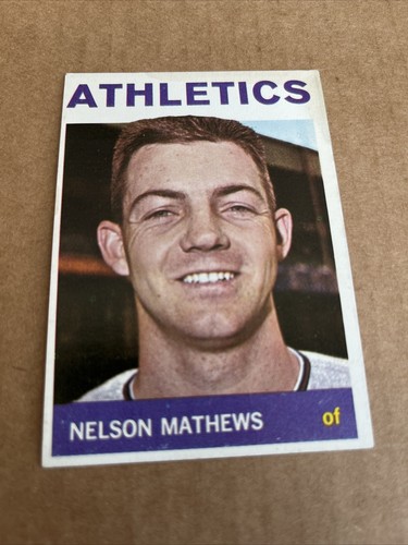 1964 Topps Nelson Mathews #366 Athletics Vintage Baseball Card VG (a ...