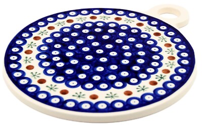 Polish Pottery Round Cutting Board 9 Inch Diameter in Nature Design | eBay