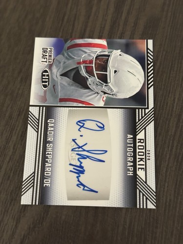 2020 Sage Hit Rookie Autographs Black #A82 QAADIR SHEPPARD Auto Signed ...